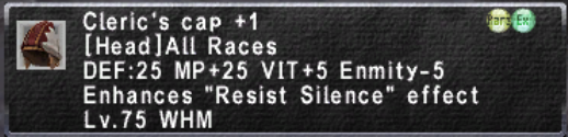 Cleric's Cap +1 - HorizonXI Wiki