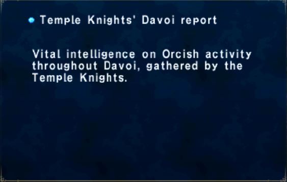Temple Knights' Davoi Report - HorizonXI Wiki