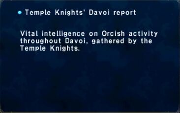 Temple Knights' Davoi Report - HorizonXI Wiki